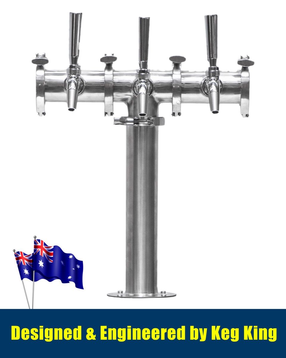 Triple Tap Modular Beer Font With Three Taps | Craft Brew & BBQ