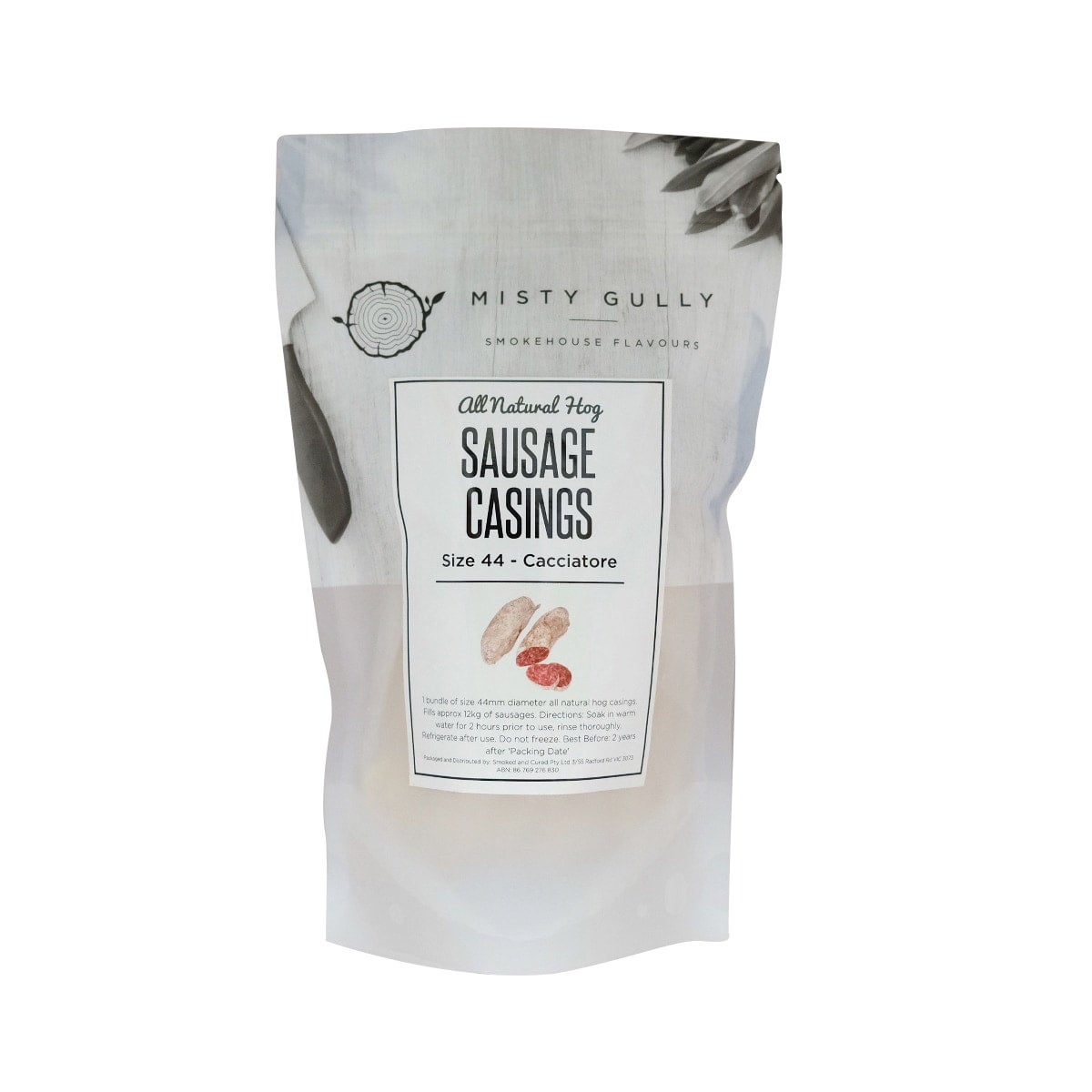 Misty Gully Natural Sausage Casings Size 44 Cacciatore | Craft Brew & BBQ