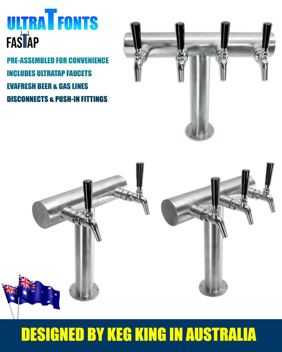 Ultra T FasTap Beer Fonts with Taps | Craft Brew & BBQ
