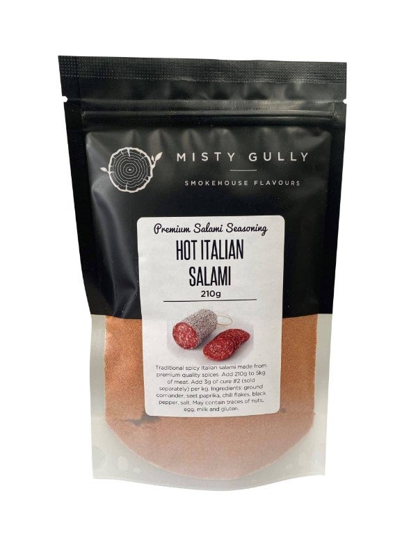 Misty Gully Hot Italian Salami Seasoning 210g | Craft Brew & BBQ