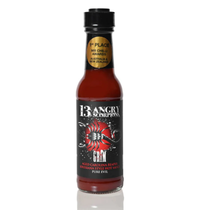 13 Angry Scorpions Aged Carolina Reaper Sauce 150ml | Craft Brew & BBQ