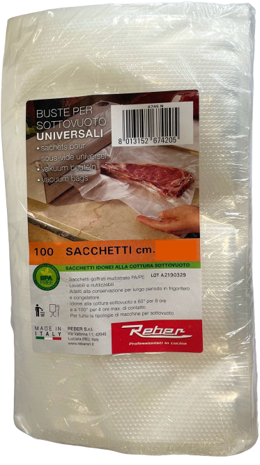 Reber Vac Seal (Cryovac) Bags 15cm x 25cm Pack 100 | Craft Brew & BBQ