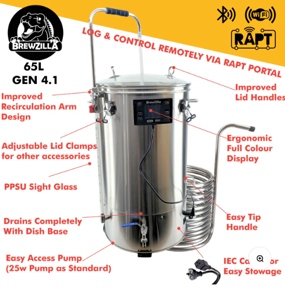 65 Litre BrewZilla Gen 4.1 with pump | Craft Brew & BBQ