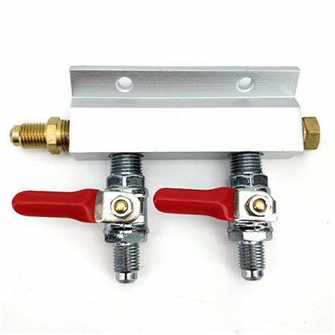 2 Output / 2 Way Manifold Gas Line Splitter with Check Valves | Craft ...